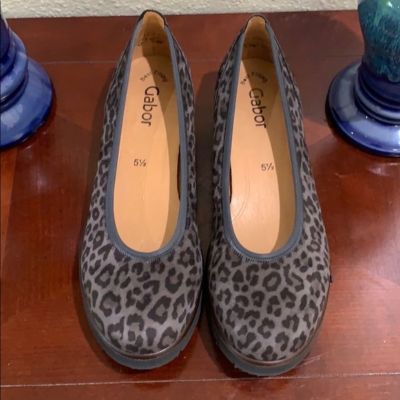 Gabor | Shoes | Gabor Leopard Print Slip On Ballet Shoes Sz 55 New ...